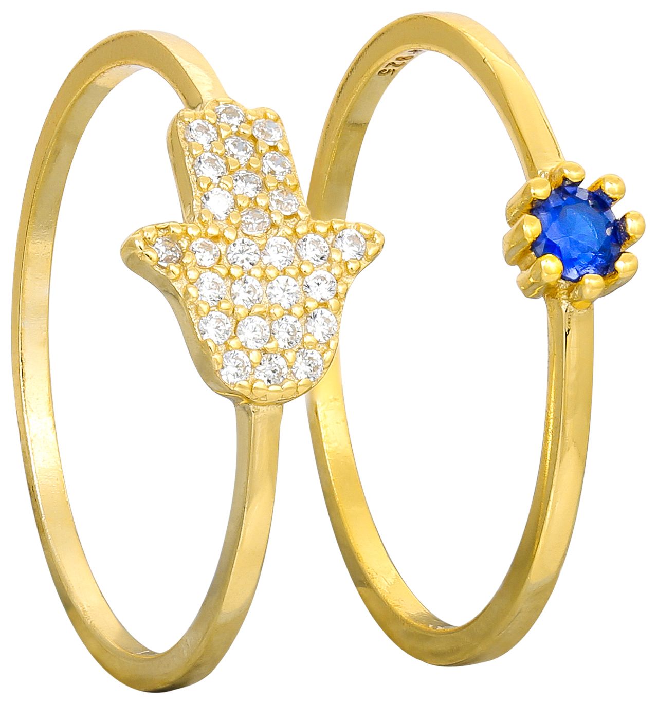 Ring-Set - Hand Sign - Ringgröße: 17 - online bei BIJOU BRIGITTE