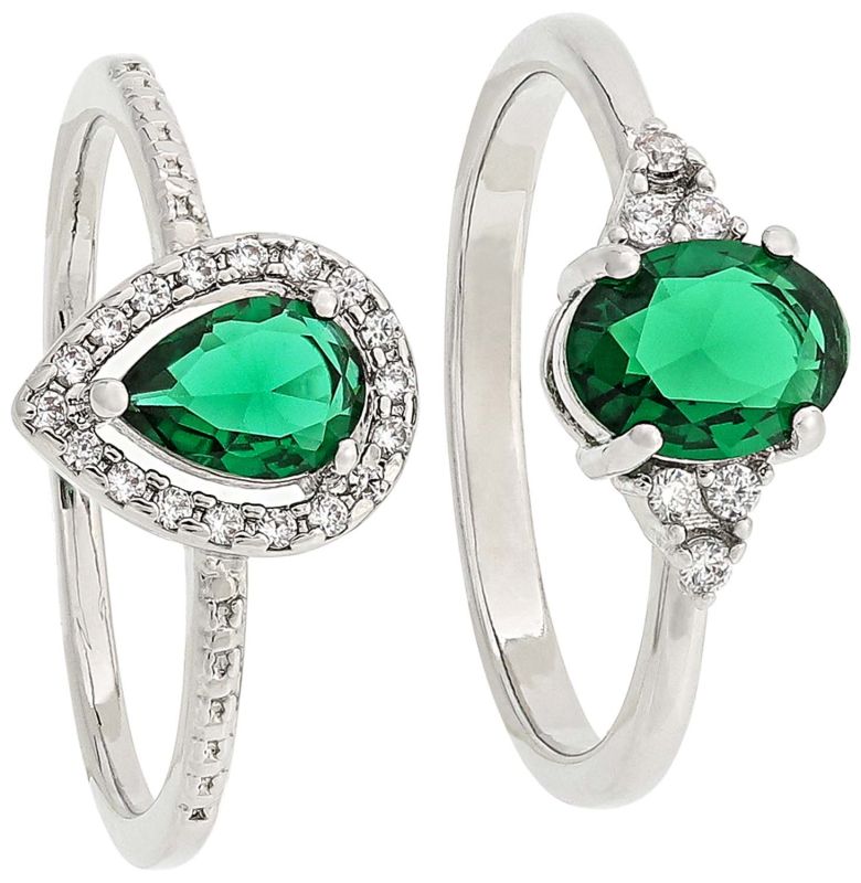 Set di anelli - Royal Green - Misura dell'anello: 16 - online da BIJOU ...