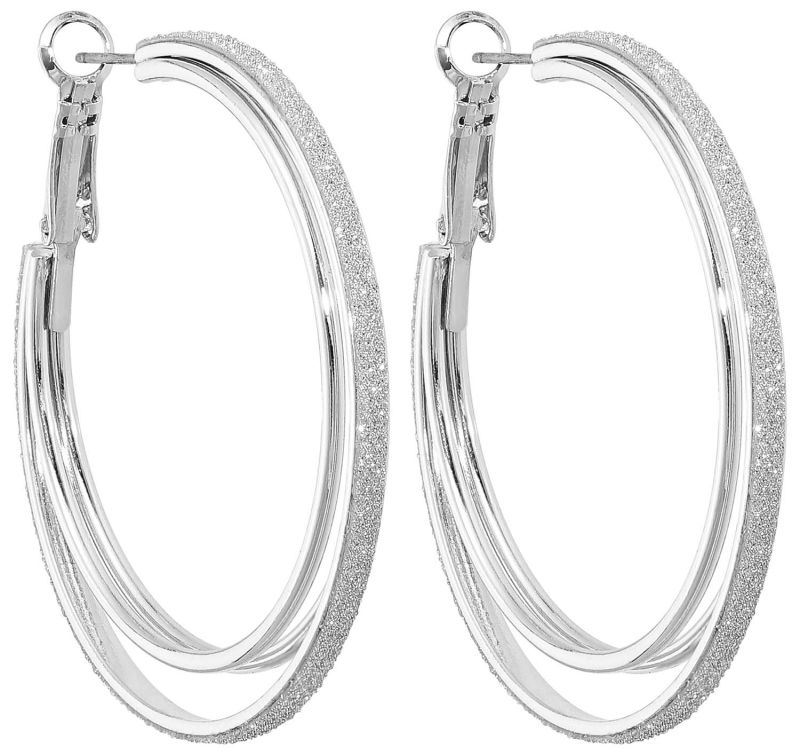 Creolen - Sparkling Silver - : - online bij BIJOU BRIGITTE